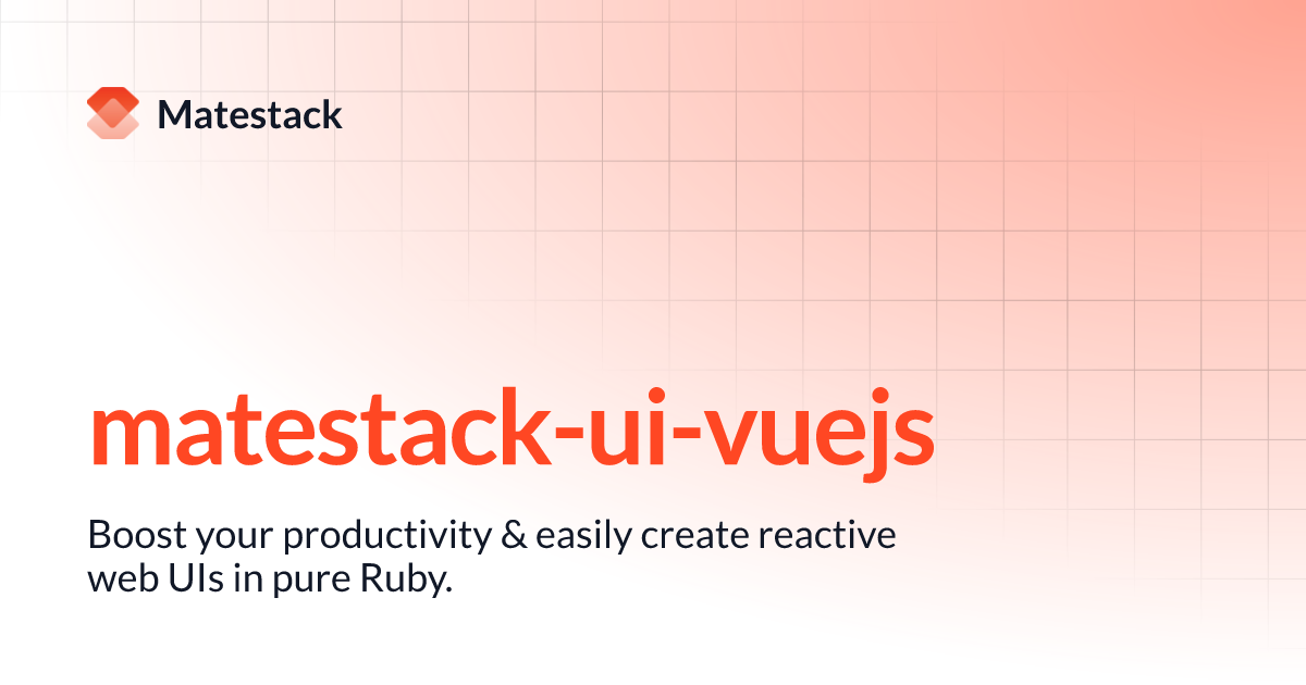 Matestack Ui Vuejs Matestack
